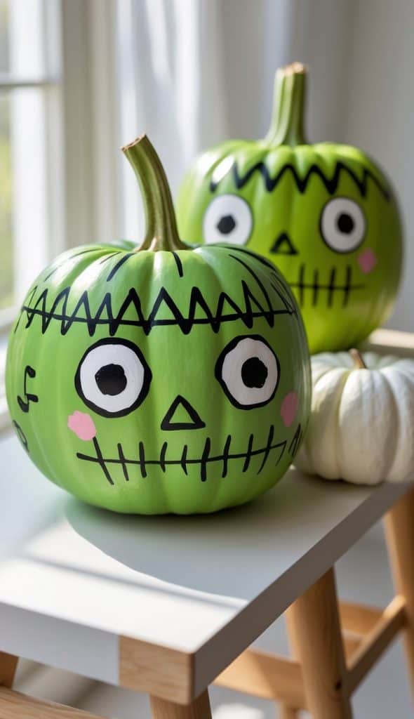 16 Frankenstein Painted Pumpkin Ideas for Spooky and Fun Halloween Decor