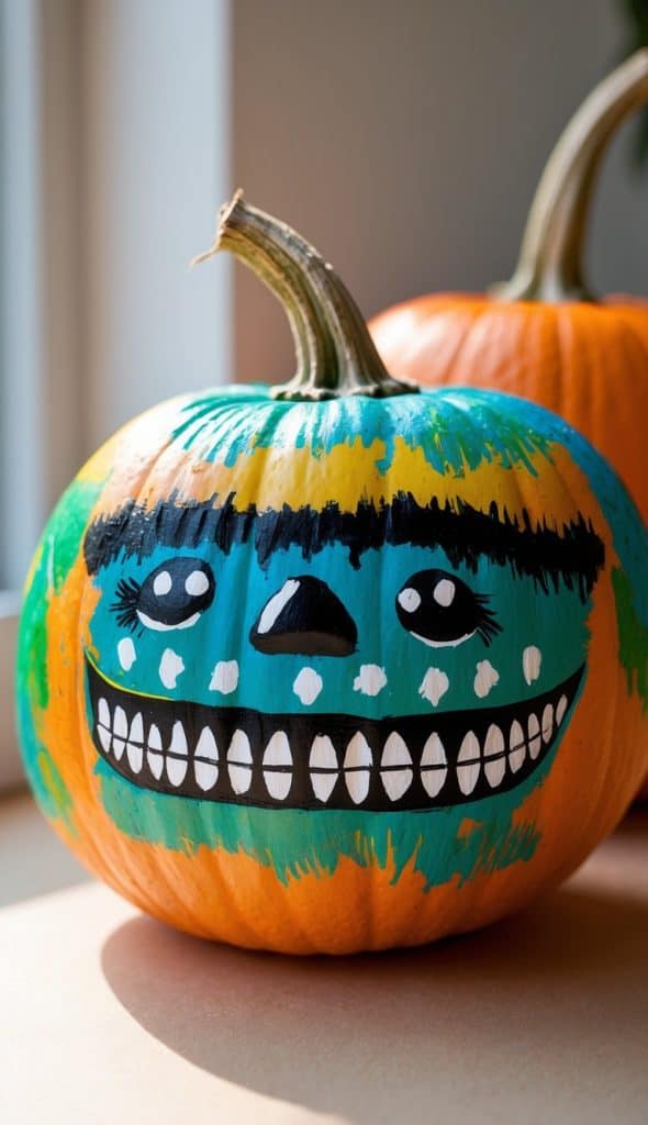 16 Frankenstein Painted Pumpkin Ideas for Spooky and Fun Halloween Decor