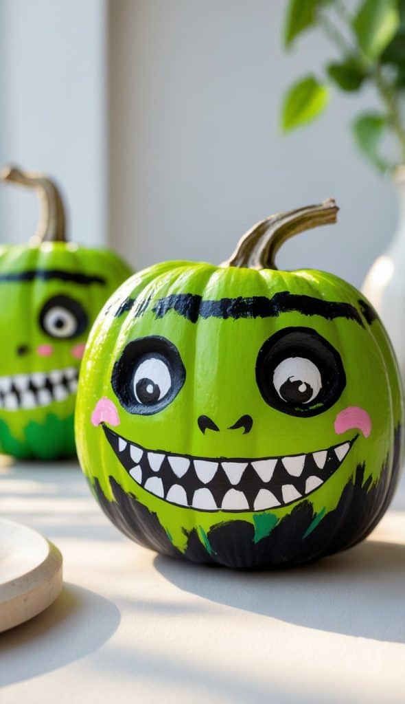 16 Frankenstein Painted Pumpkin Ideas for Spooky and Fun Halloween Decor
