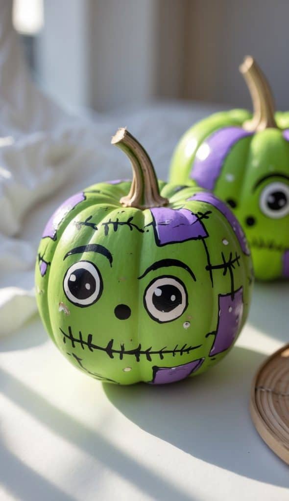 16 Frankenstein Painted Pumpkin Ideas for Spooky and Fun Halloween Decor