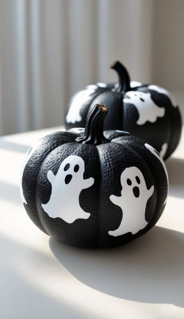 27 Black Painted Pumpkin Ideas That Are Bold and Stylish - Living Tickled