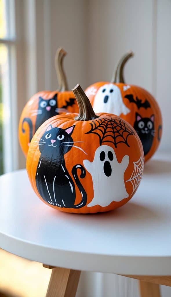 15 Spooky Painted Pumpkin Ideas for Your Halloween Decorating Fun