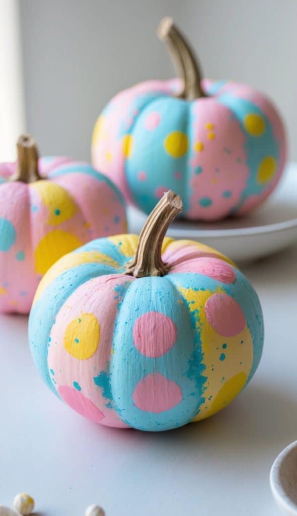 25 Confetti Painted Pumpkin Ideas That Bring Playful Charm to Halloween