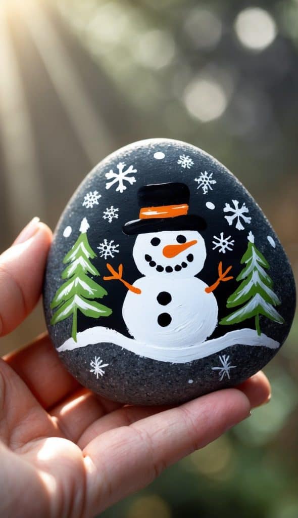 29 Winter Painted Rock Ideas That Add Cheer to Cold Days