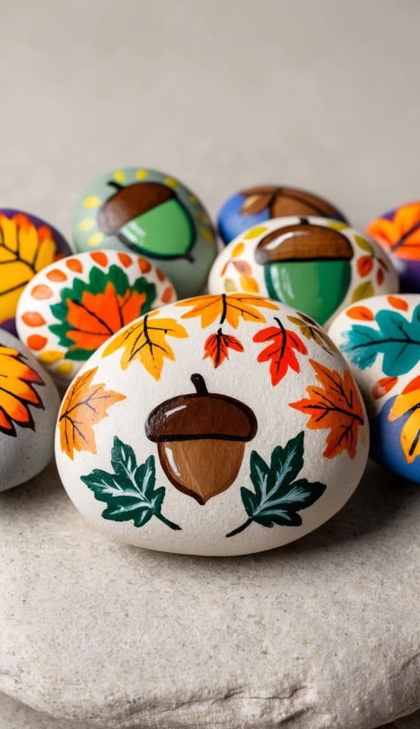 20 Autumn Painted Rock Ideas That Celebrate the Beauty of Fall