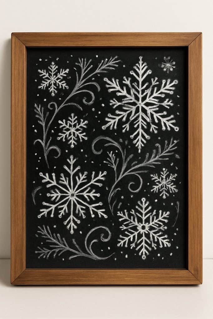23 Snowflake Chalkboard Art Ideas for Creative Winter Decor