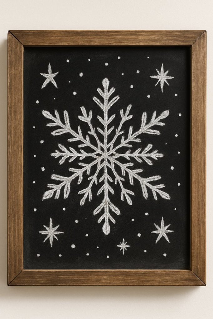 23 Snowflake Chalkboard Art Ideas for Creative Winter Decor