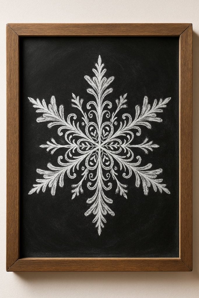 23 Snowflake Chalkboard Art Ideas for Creative Winter Decor