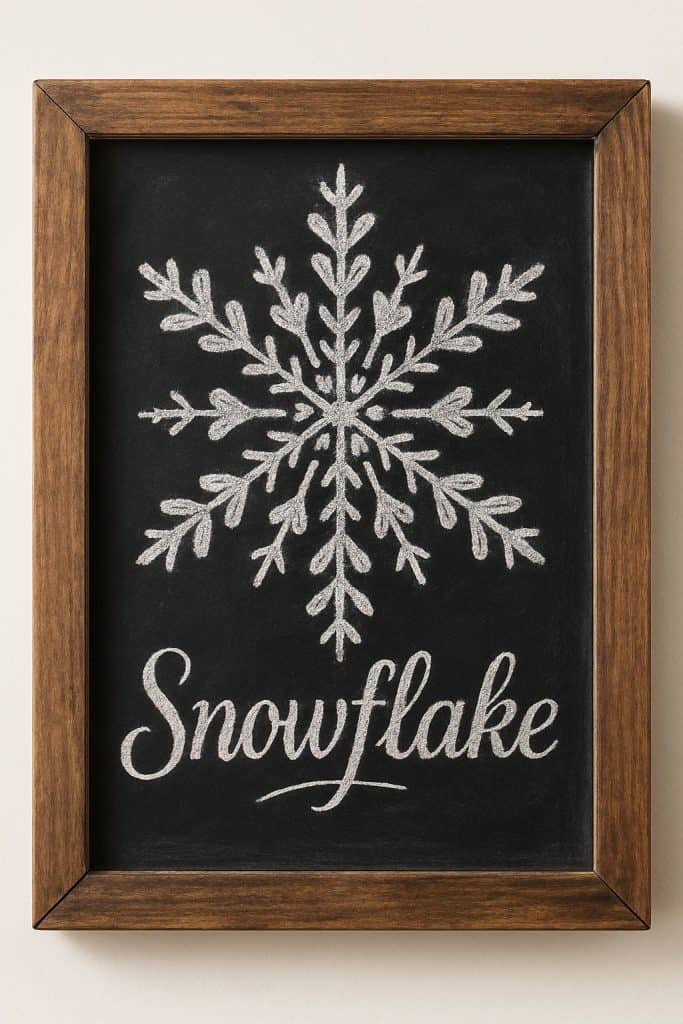 23 Snowflake Chalkboard Art Ideas for Creative Winter Decor