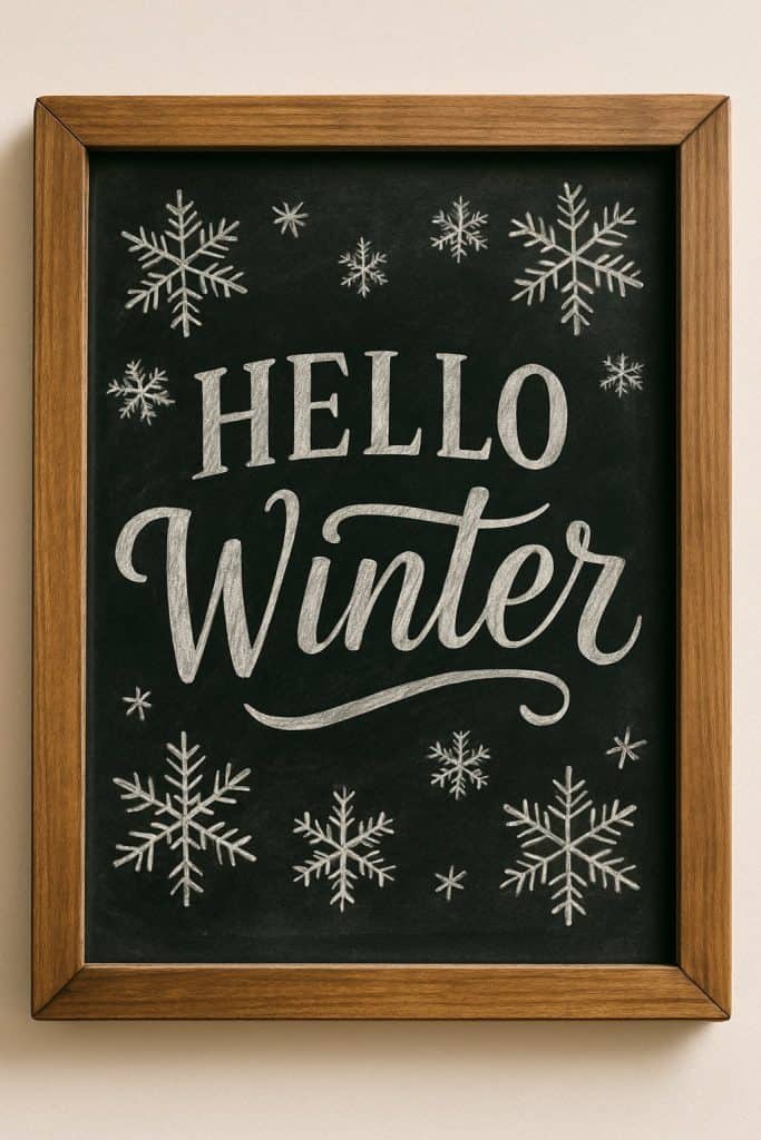 23 Snowflake Chalkboard Art Ideas for Creative Winter Decor