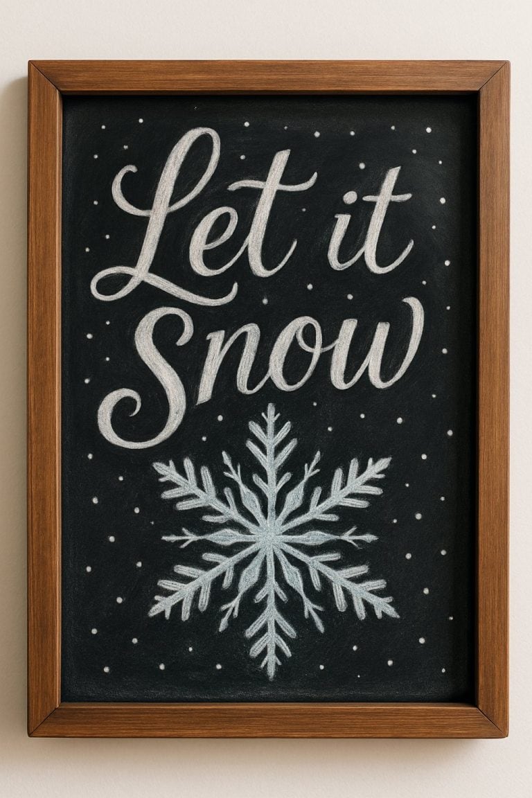 23 Snowflake Chalkboard Art Ideas for Creative Winter Decor