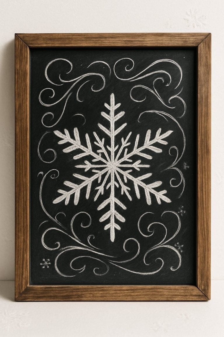 23 Snowflake Chalkboard Art Ideas for Creative Winter Decor