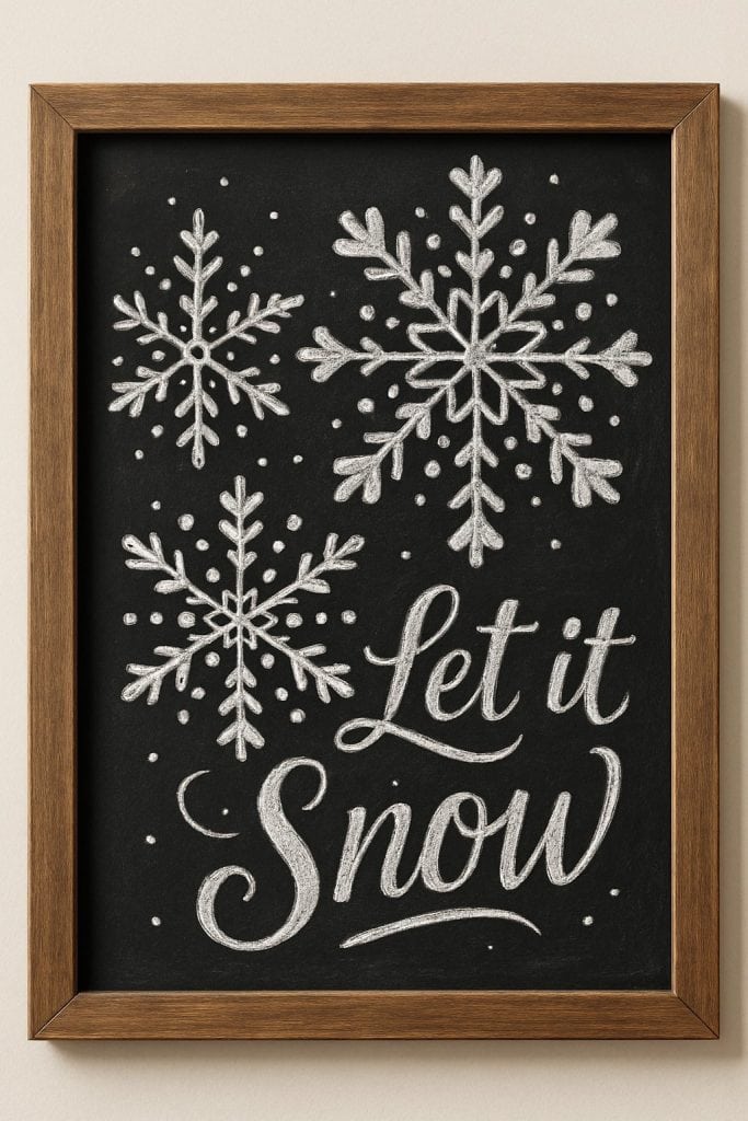 23 Snowflake Chalkboard Art Ideas for Creative Winter Decor