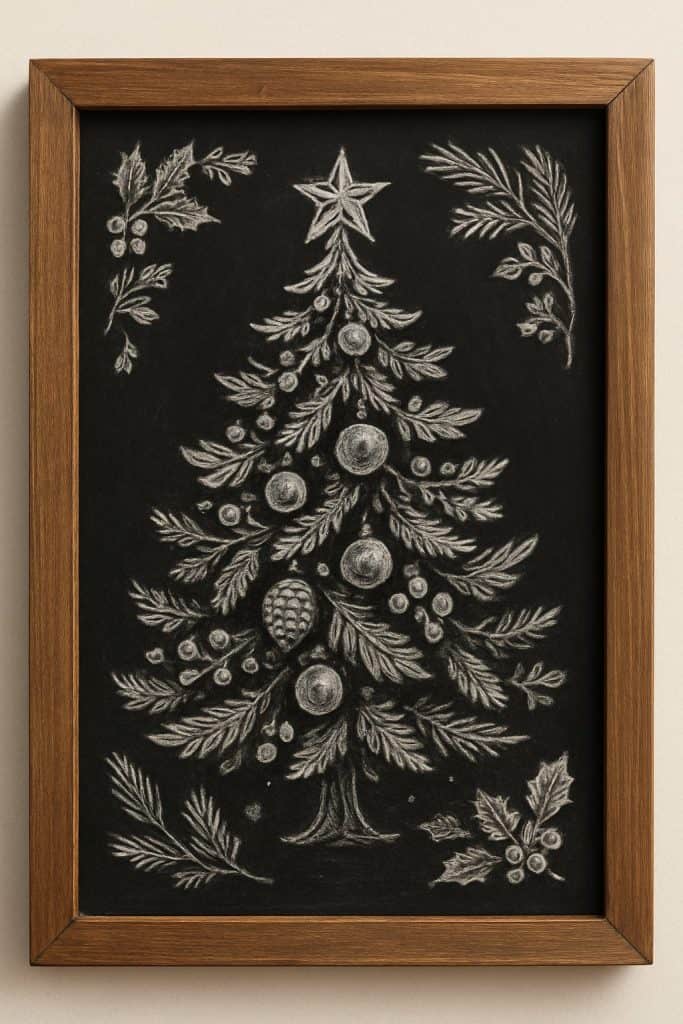 20 Christmas Tree Chalkboard Art Ideas to Brighten Your Holiday Decor