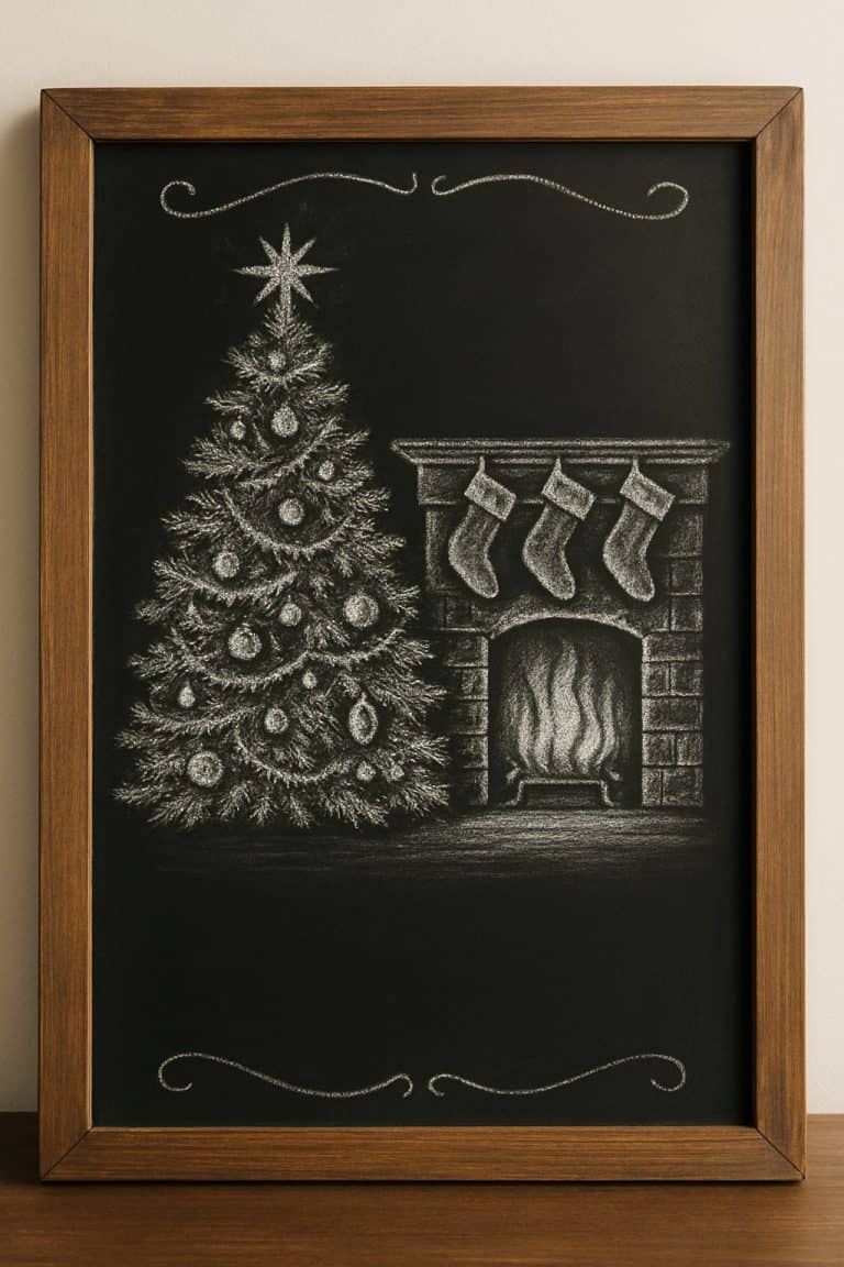 20 Christmas Tree Chalkboard Art Ideas to Brighten Your Holiday Decor
