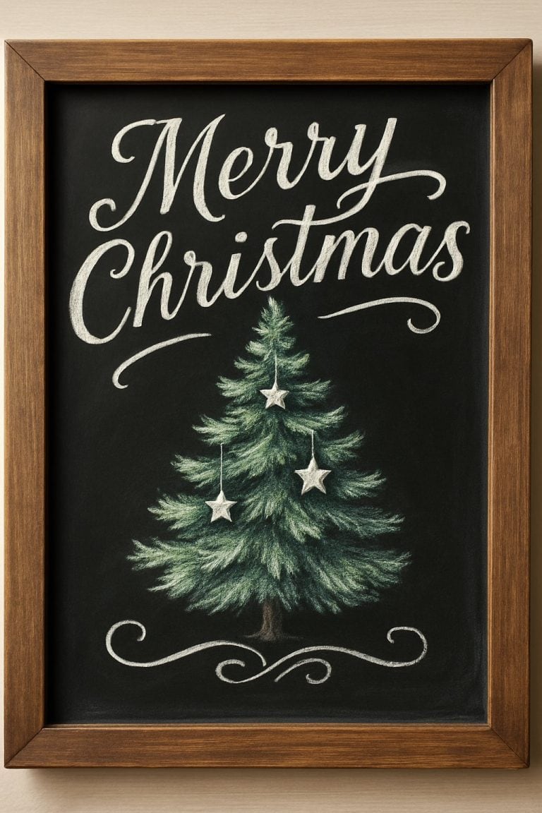 20 Christmas Tree Chalkboard Art Ideas to Brighten Your Holiday Decor