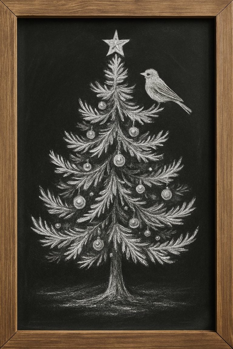 20 Christmas Tree Chalkboard Art Ideas to Brighten Your Holiday Decor