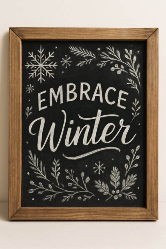 47 Winter Chalkboard Art Ideas to Brighten Up Your Season
