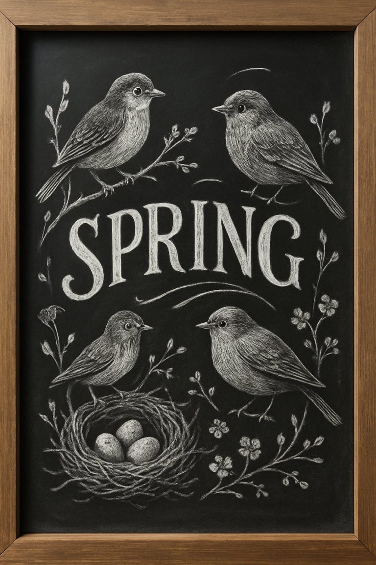 29 May Chalkboard Art Ideas with Playful Spring Details