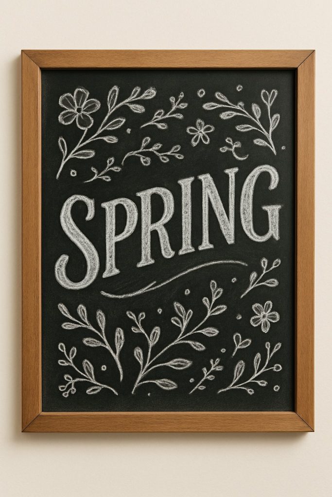 29 May Chalkboard Art Ideas with Playful Spring Details