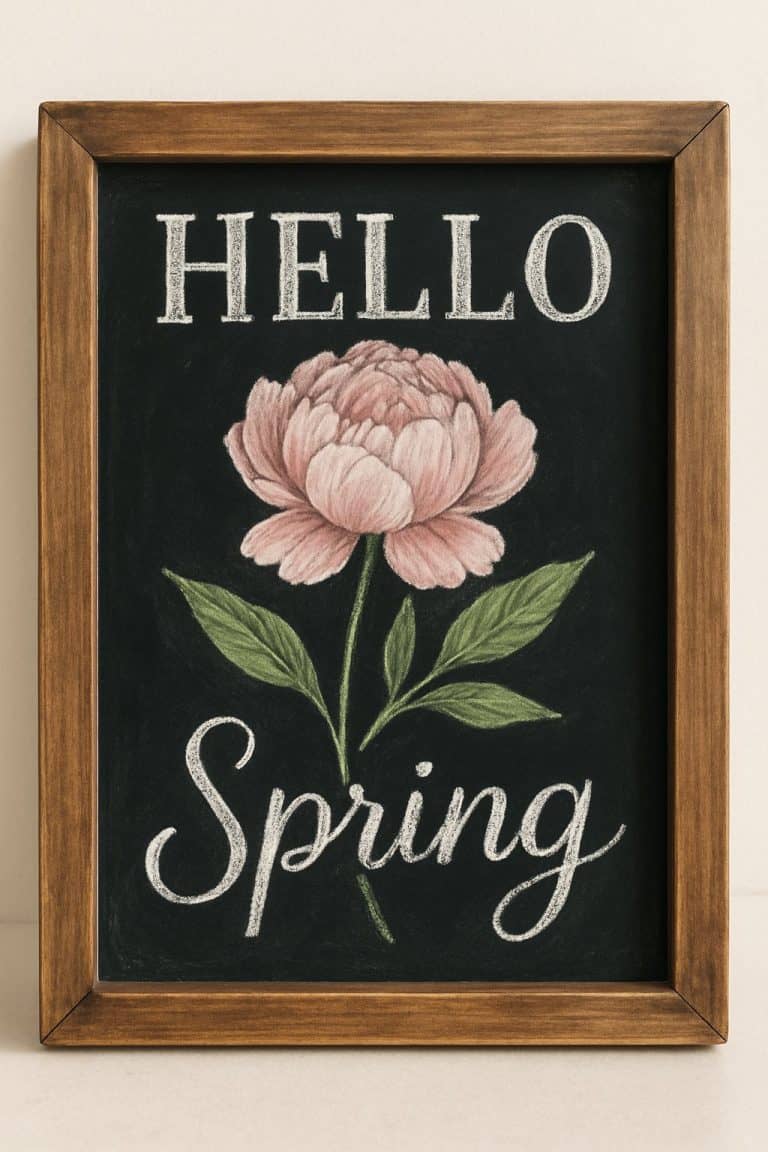 22 Hello Spring Chalkboard Art Ideas with Playful Spring Themes