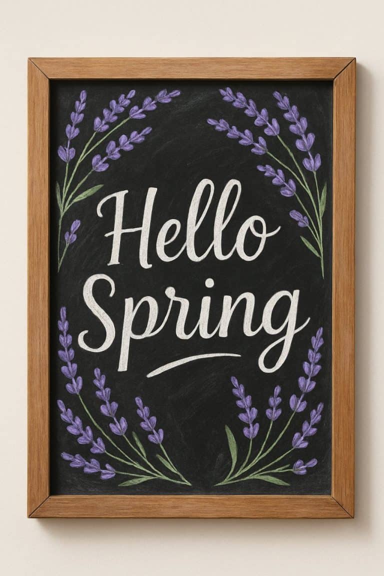 22 Hello Spring Chalkboard Art Ideas with Playful Spring Themes