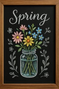 23 Spring Chalkboard Art Ideas to Welcome the Season in Style